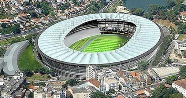 Brazil World Cup 2014: heavy rain tears through roof a newly ...