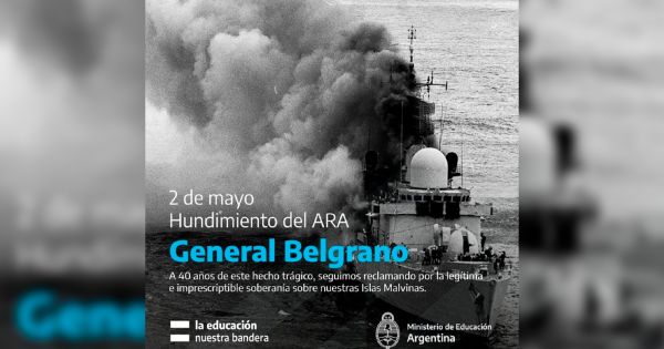 Argentine Ministry posted an image of a British vessel on ARA General ...